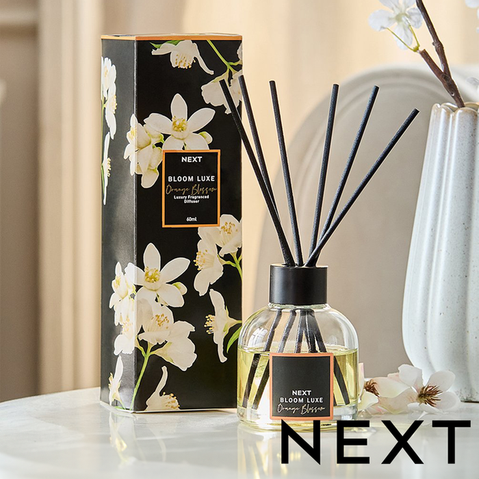NEXT Bloom Luxe Orange Blossom Luxury 60ml Fragranced Reed Diffuser | Moonpig